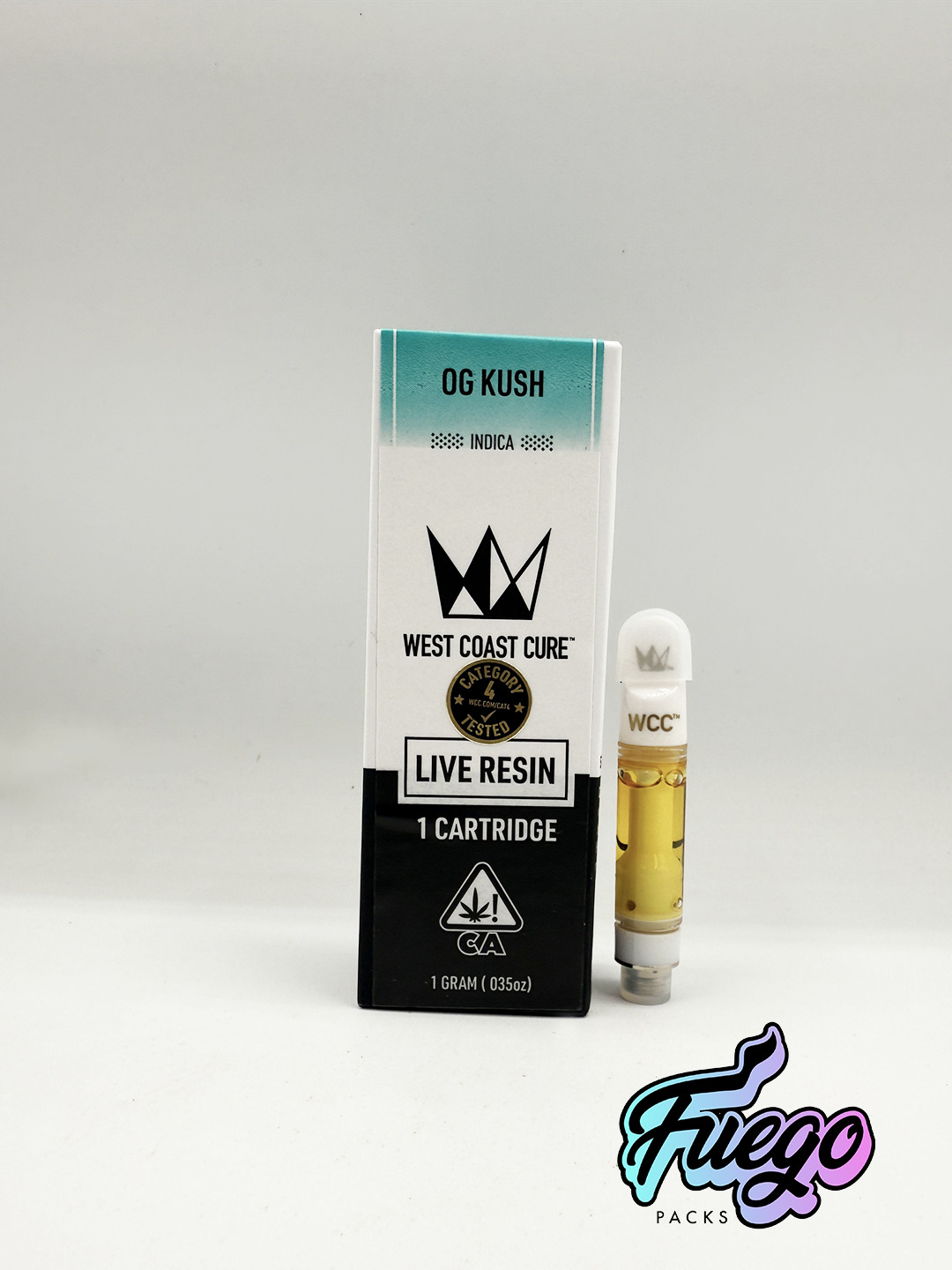West Coast Cure LIVE RESIN 510 Cartridge(1 GRAM) - Fuego Packs Miami Weed